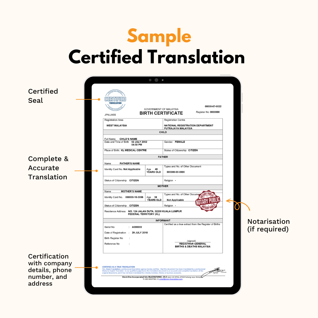 Certified Translation Services • Urgent Delivery Available 🇲🇾